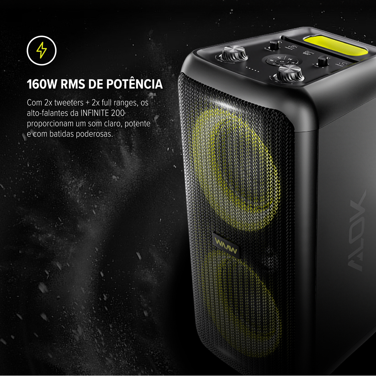 Caixa de Som Grande: INFINITE 200 TWS | WAAW by Alok