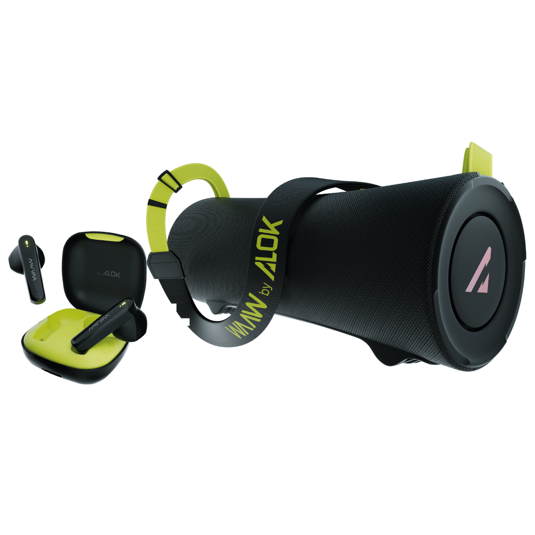 Caixa de Som BOOM100 e Fone MOB200 | KIT | WAAW by Alok